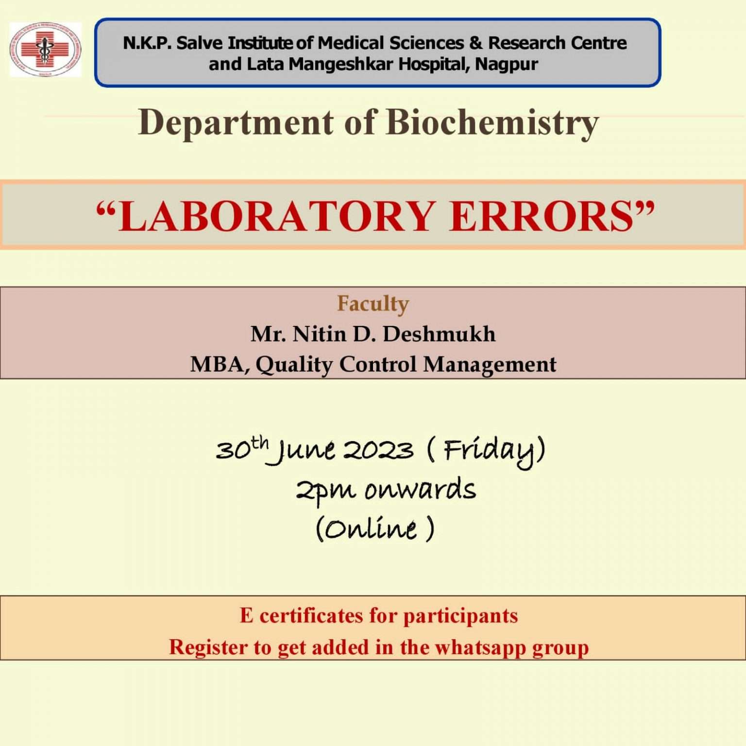 Laboratory Errors – NKPSIMS